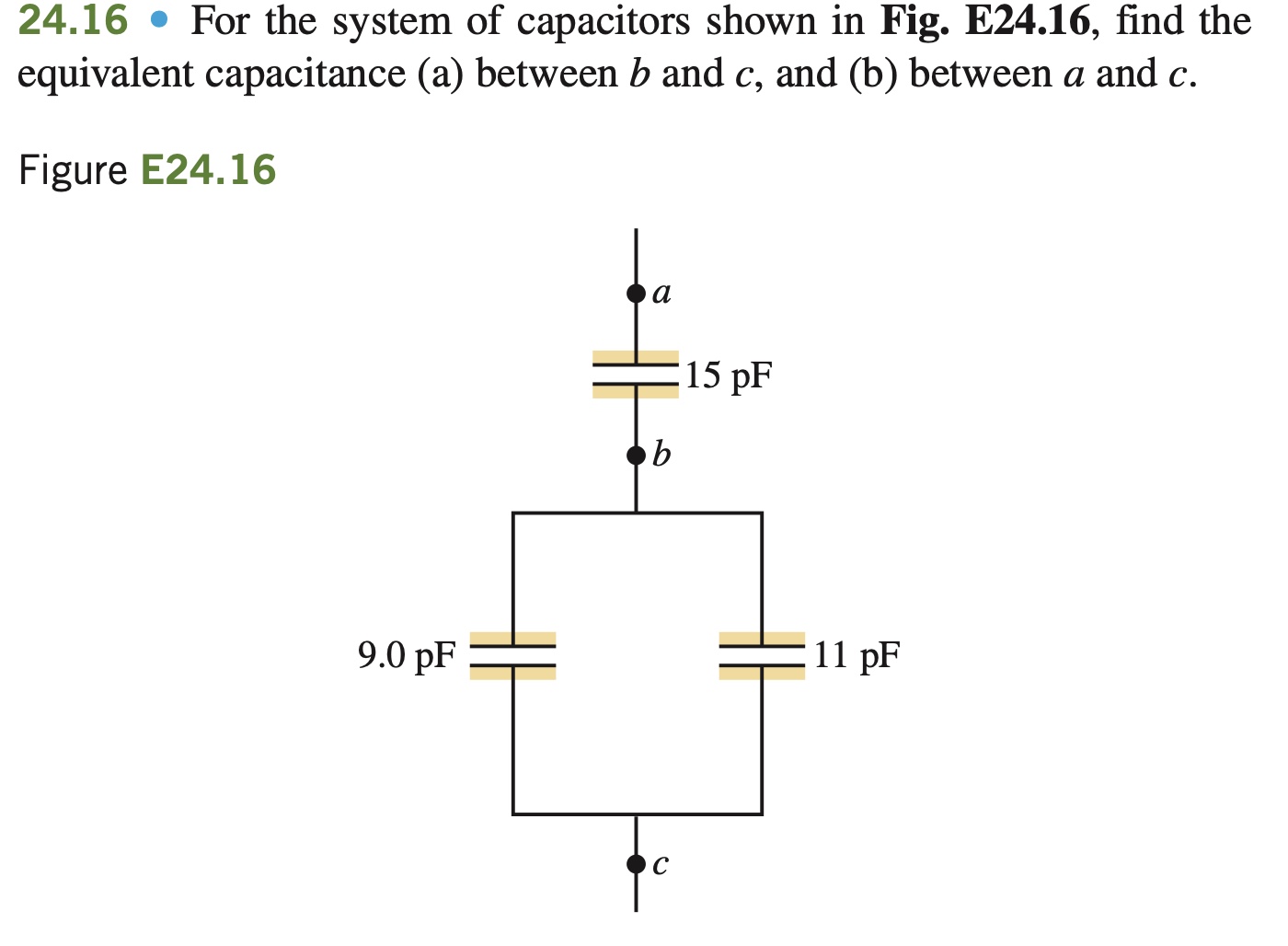 Solved 24.16 • ﻿For the system of capacitors shown in Fig. | Chegg.com