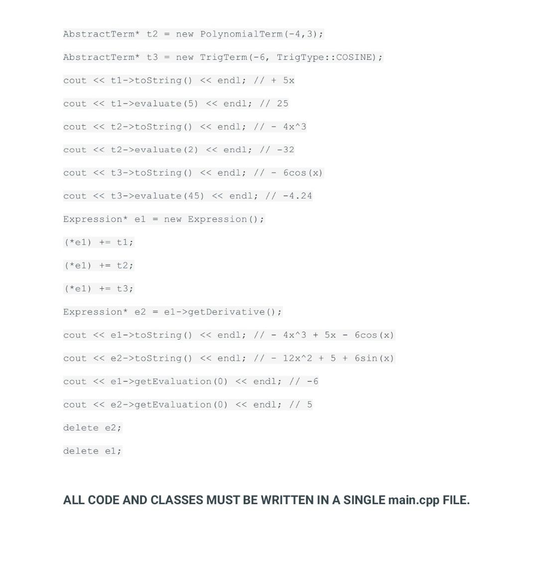 Solved code is required in C++ and dont miss any | Chegg.com