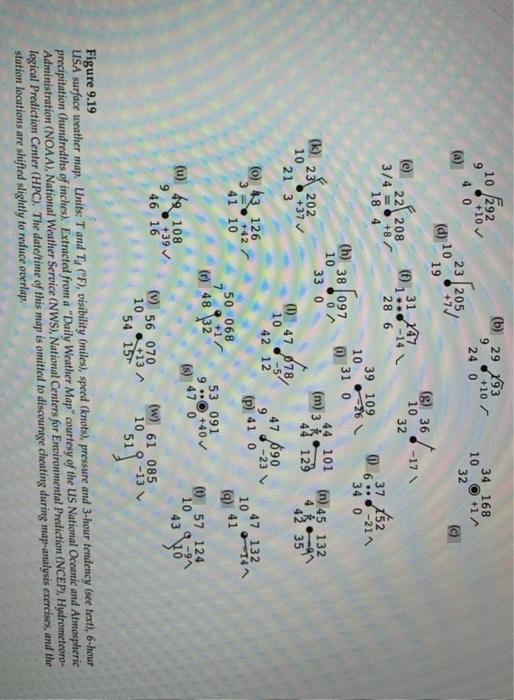 Solved (a) Decode the station plot shown in Fig 9.19 part | Chegg.com