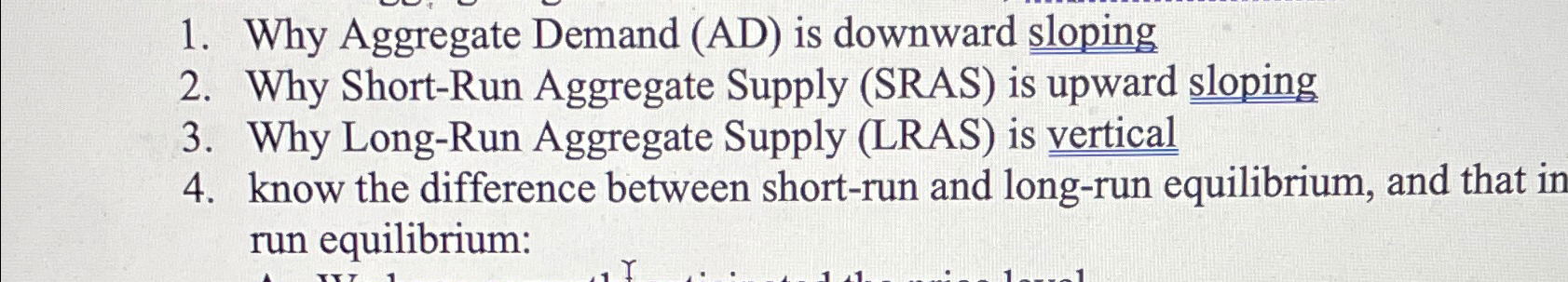Solved Why Aggregate Demand (AD) ﻿is downward slopingWhy | Chegg.com
