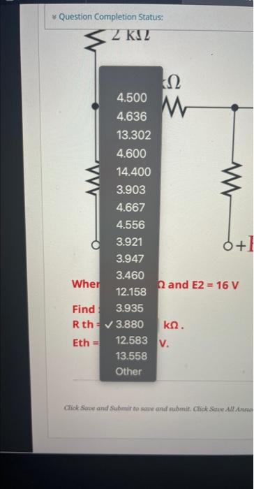 Solved \&uestion Completion Status: Where : R1=6kΩ and E2=16 | Chegg.com Solved \&uestion Completion Status: Where : R1=6kΩ and E2=16 | Chegg.com
