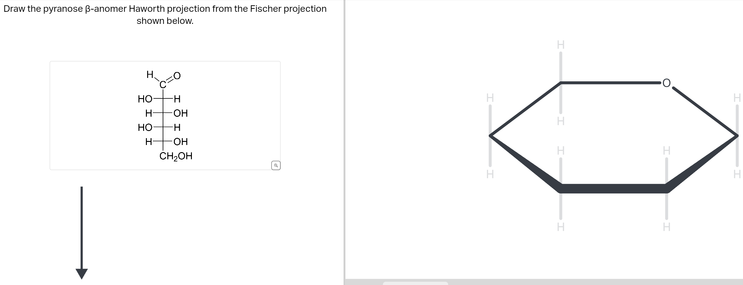 Solved Please help! Draw the pyranose β-anomer Haworth | Chegg.com