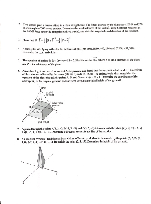 Solved 1. A triangular kite flying in the sky has vertices | Chegg.com