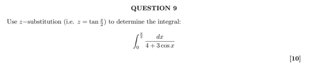 Solved Use z− substitution (i.e. z=tan2x ) to determine the | Chegg.com