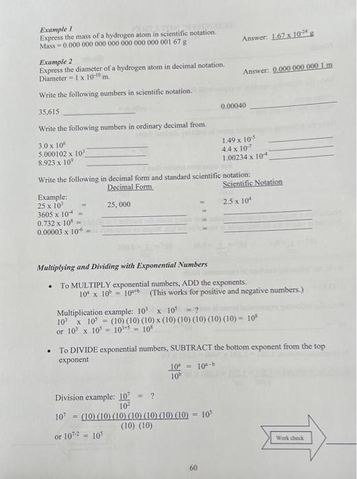 Solved Write the following numbers in exponential form: | Chegg.com