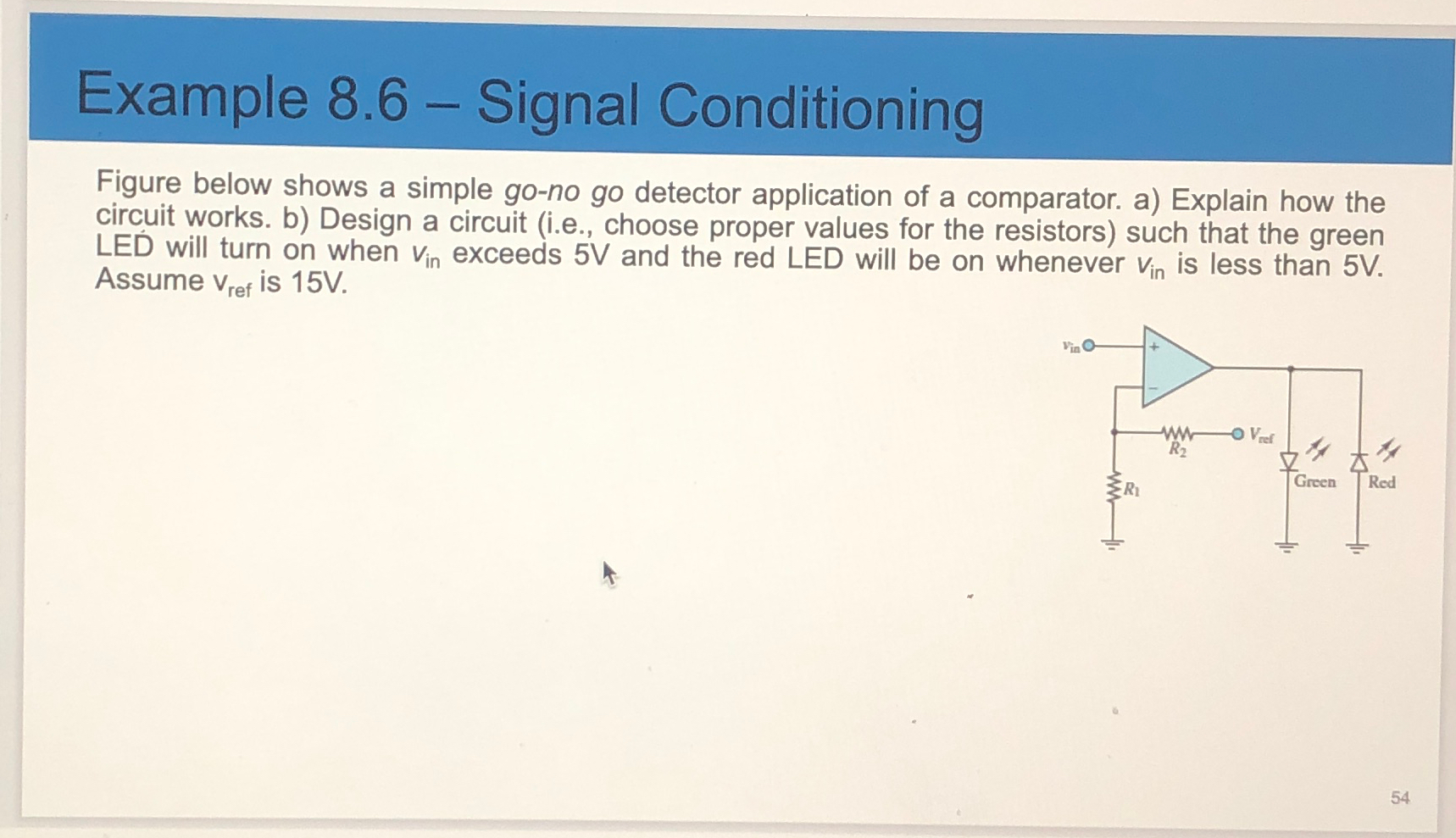 Example 8.6 - ﻿Signal ConditioningFigure below shows | Chegg.com