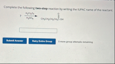 Complete the following two-step reaction by writing | Chegg.com