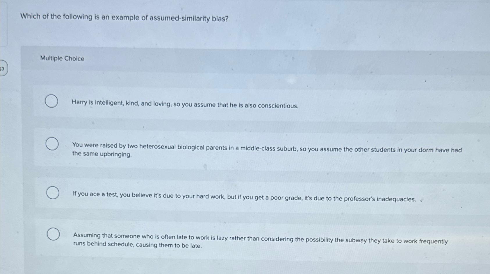 Solved Which of the following is an example of | Chegg.com