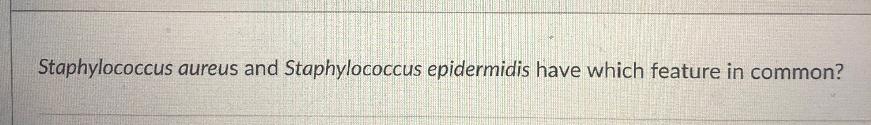 Solved Staphylococcus aureus and Staphylococcus epidermidis | Chegg.com Solved Staphylococcus aureus and Staphylococcus epidermidis | Chegg.com