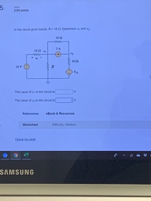 Solved 200 points In the circuit given below, R = 160. | Chegg.com