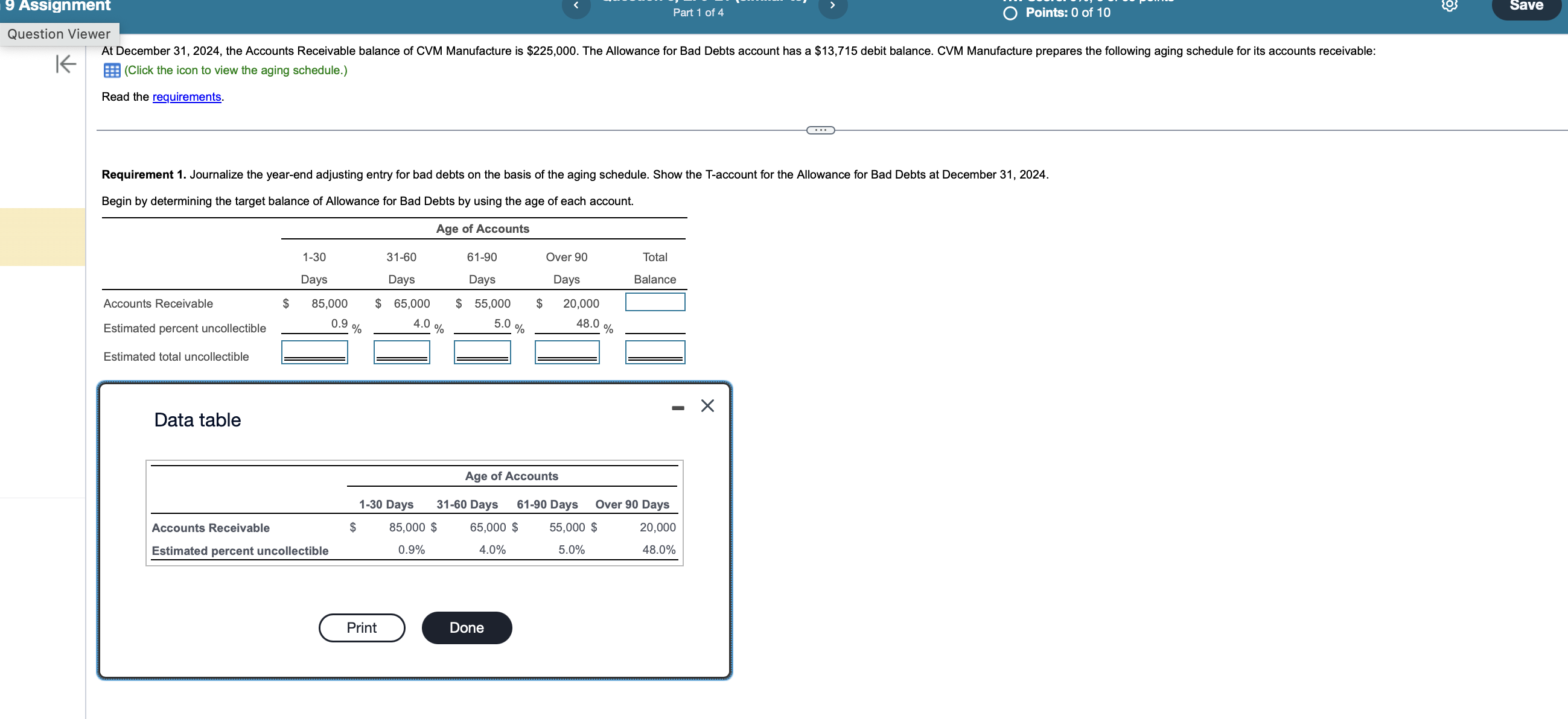 Solved 4 ﻿parts to question (Click the icon to view the | Chegg.com
