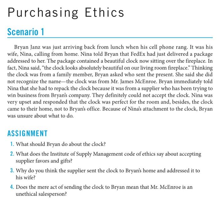 Solved Bryan Janz was just arriving back from lunch when his | Chegg.com