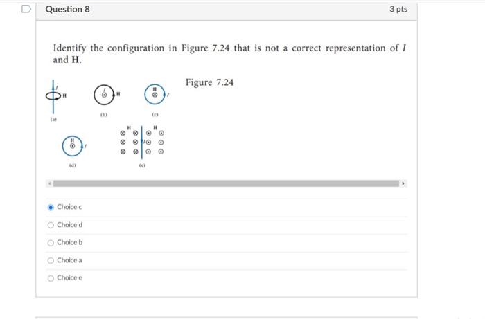 Solved D Question 8 3 pts Identify the configuration in | Chegg.com