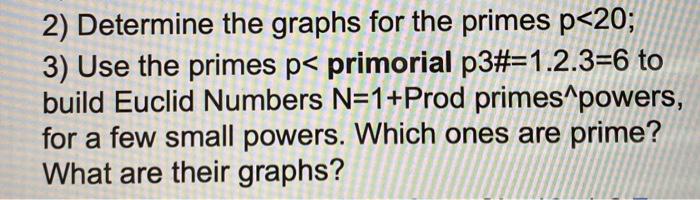 Solved 2) Determine the graphs for the primes p
