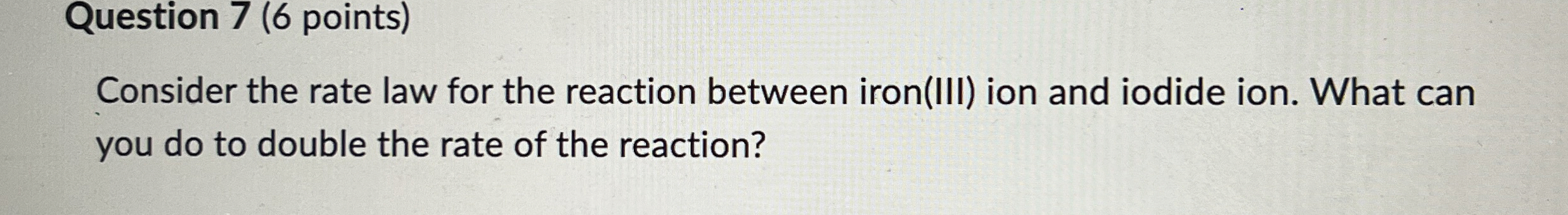 Solved Consider the rate law for the reaction between | Chegg.com