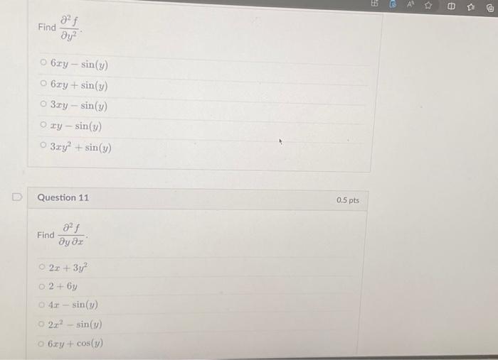 Solved Find ∂y2∂2f. | Chegg.com