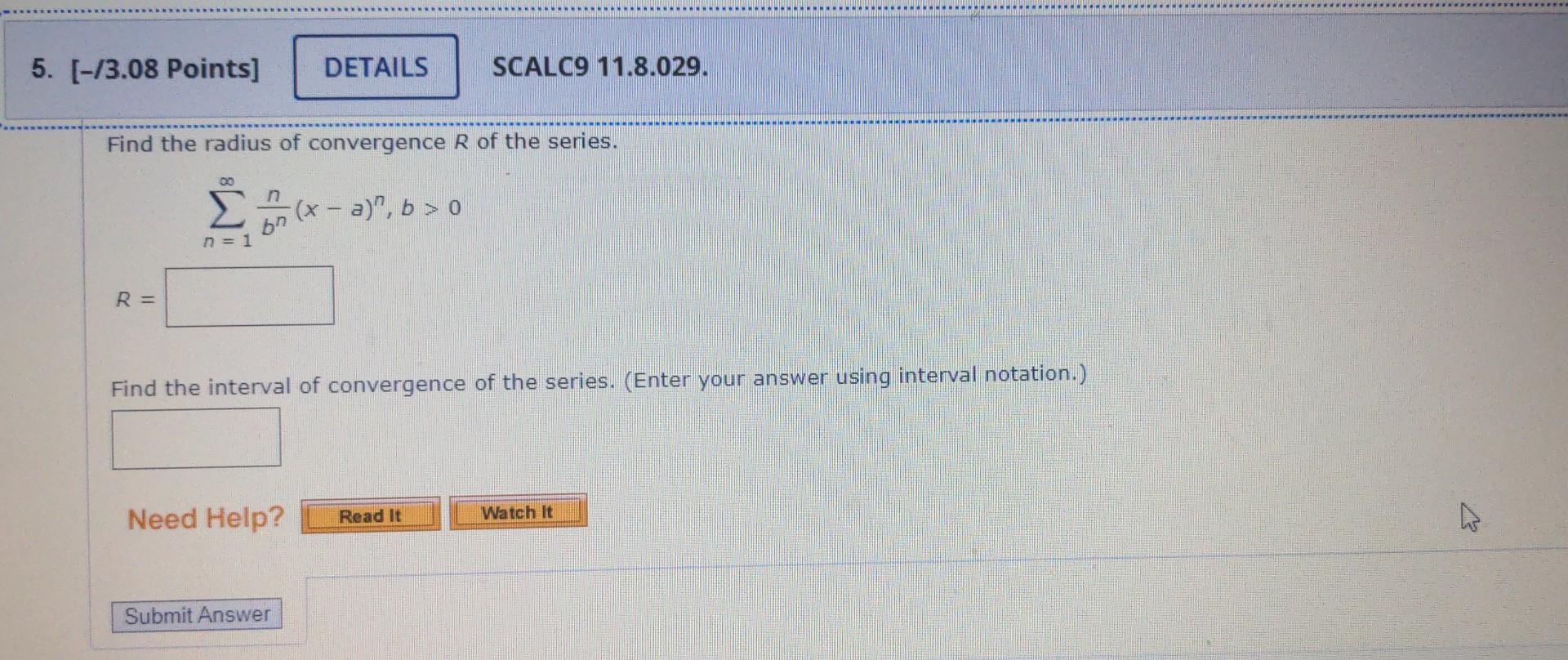 Solved Find the radius of convergence R of the series. | Chegg.com