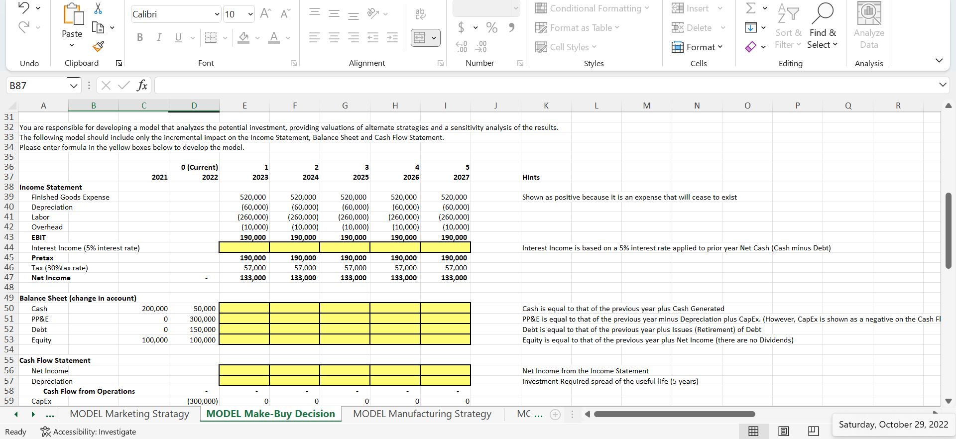 Below we present a Excel Data Table. The Excel | Chegg.com