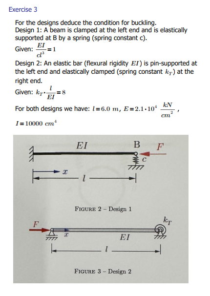 Solved Exercise 3For the designs deduce the condition for | Chegg.com