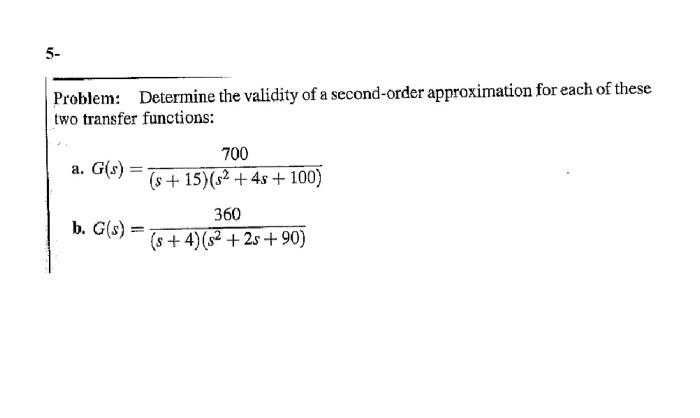 Solved Problem Determine The Validity Of A Second Order