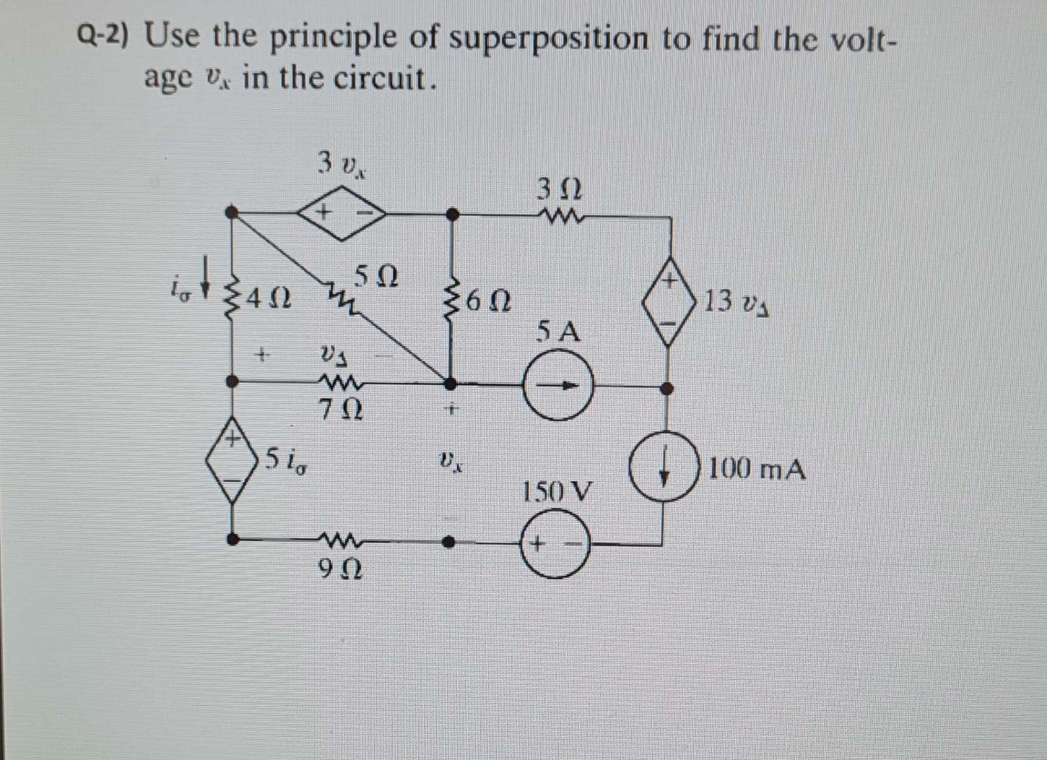 Solved Q-2) Use the principle of superposition to find the | Chegg.com