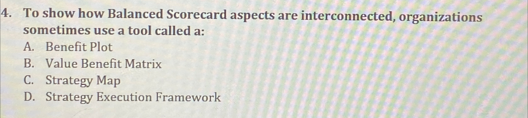 Solved To show how Balanced Scorecard aspects are | Chegg.com