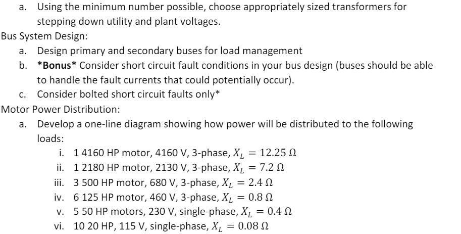 Solved c. ﻿Consider bolted short circuit faults only*Motor | Chegg.com