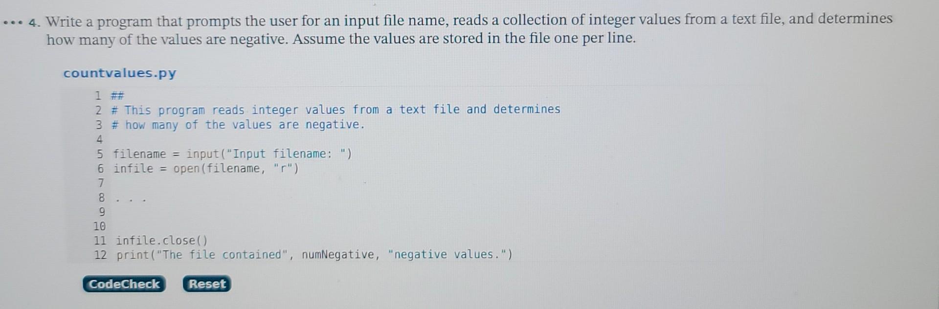 Solved write a program that prompts the user for an input | Chegg.com