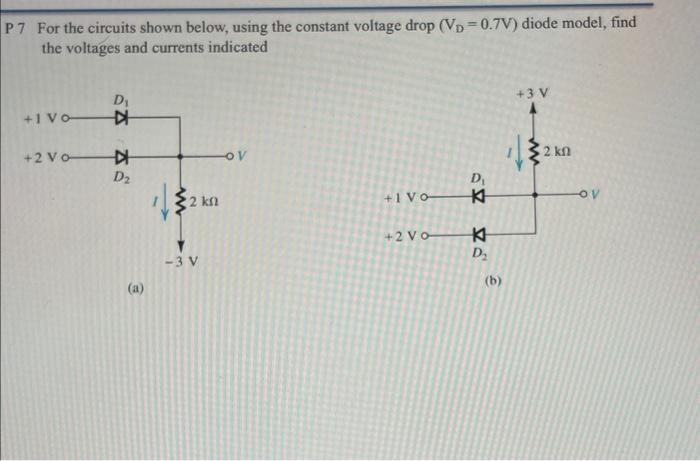 Solved 7 For the circuits shown below, using the constant | Chegg.com