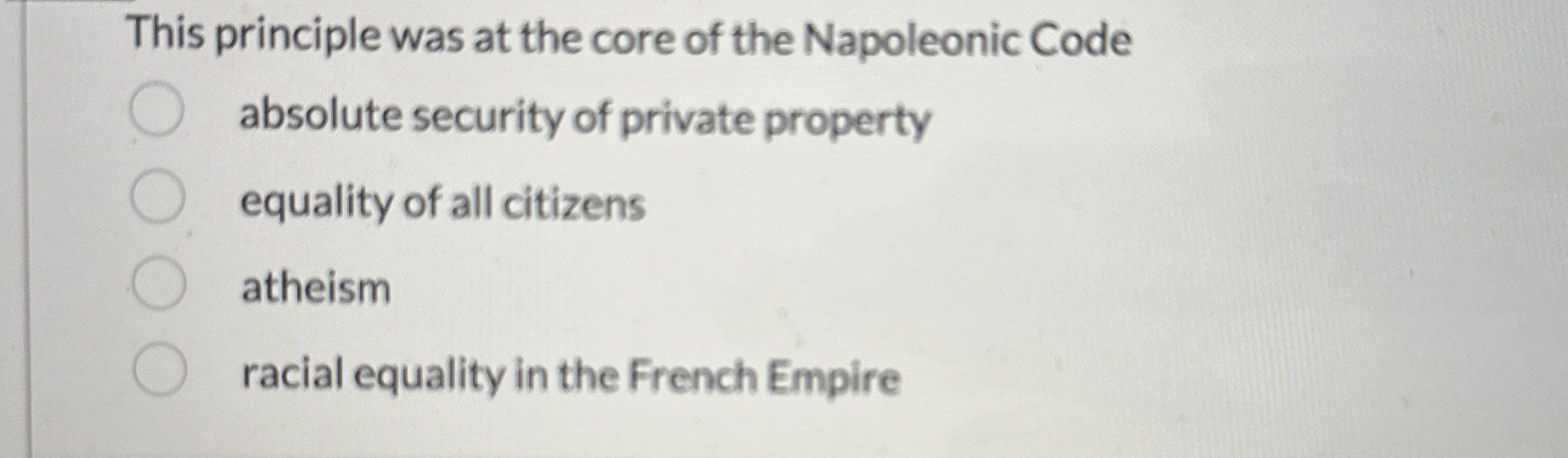 Solved This principle was at the core of the Napoleonic | Chegg.com