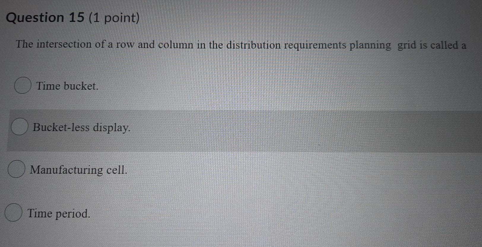 Solved Question 15 (1 point) The intersection of a row and | Chegg.com