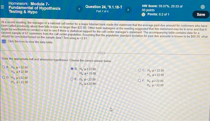 Solved Homework Module 7 Fundamental Of Hypothesis Testing