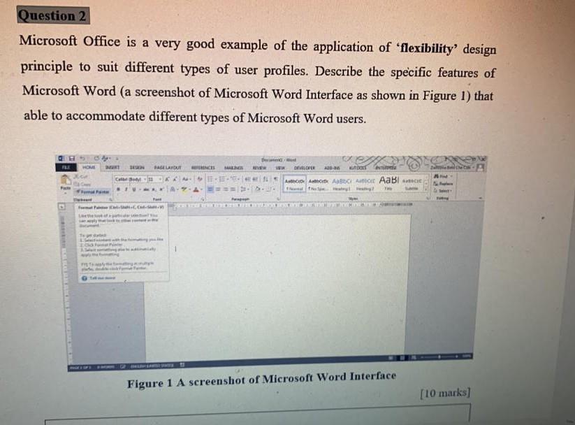Solved Question 2 Microsoft Office is a very good example of | Chegg.com