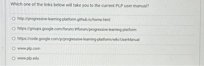 Solved Which version of PLPTool should you be using? Hint: | Chegg.com
