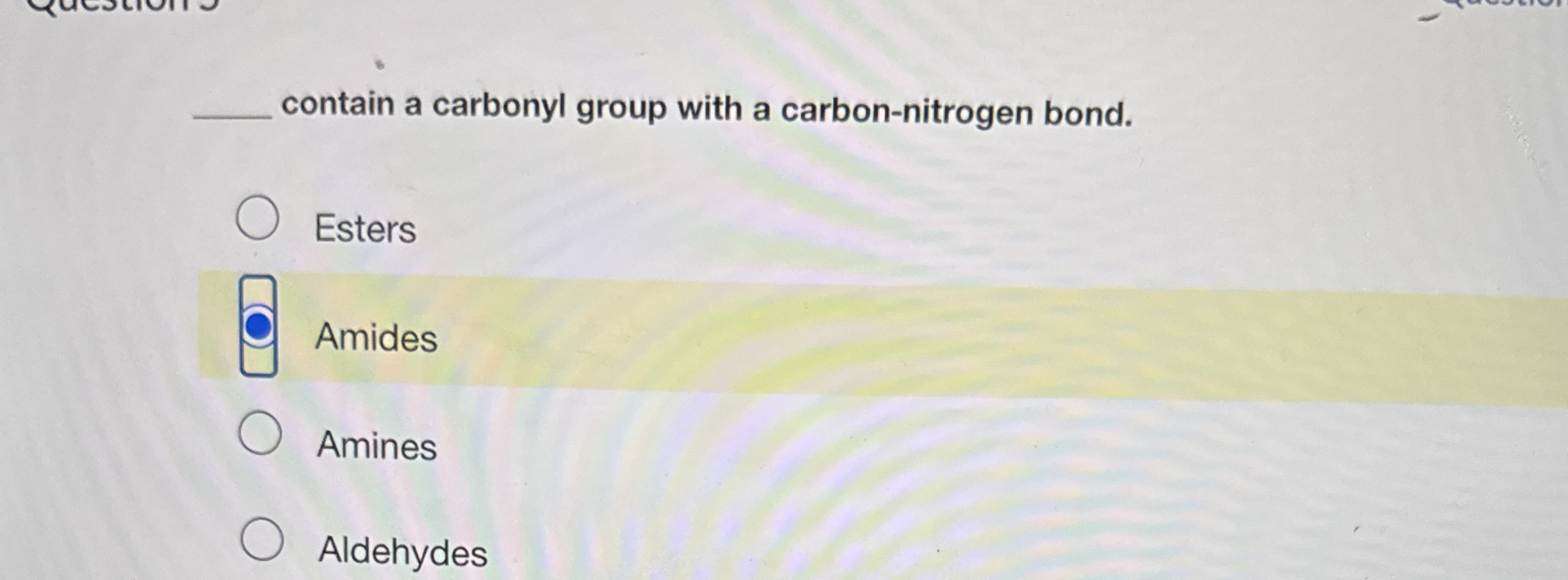Solved contain a carbonyl group with a carbon-nitrogen | Chegg.com