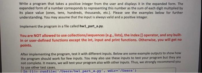 Solved Write a program that takes a positive integer from | Chegg.com