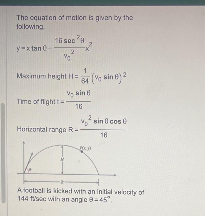 Solved The equation of motion is given by the following. | Chegg.com