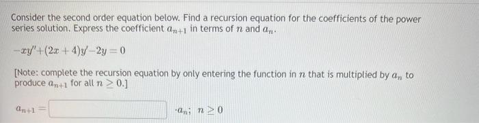 Solved Consider the second order equation below. Find a | Chegg.com