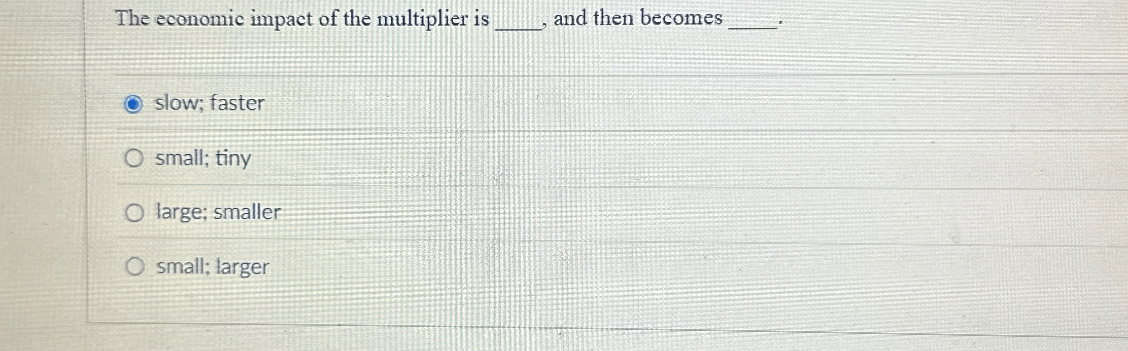 Solved The economic impact of the multiplier is and then | Chegg.com