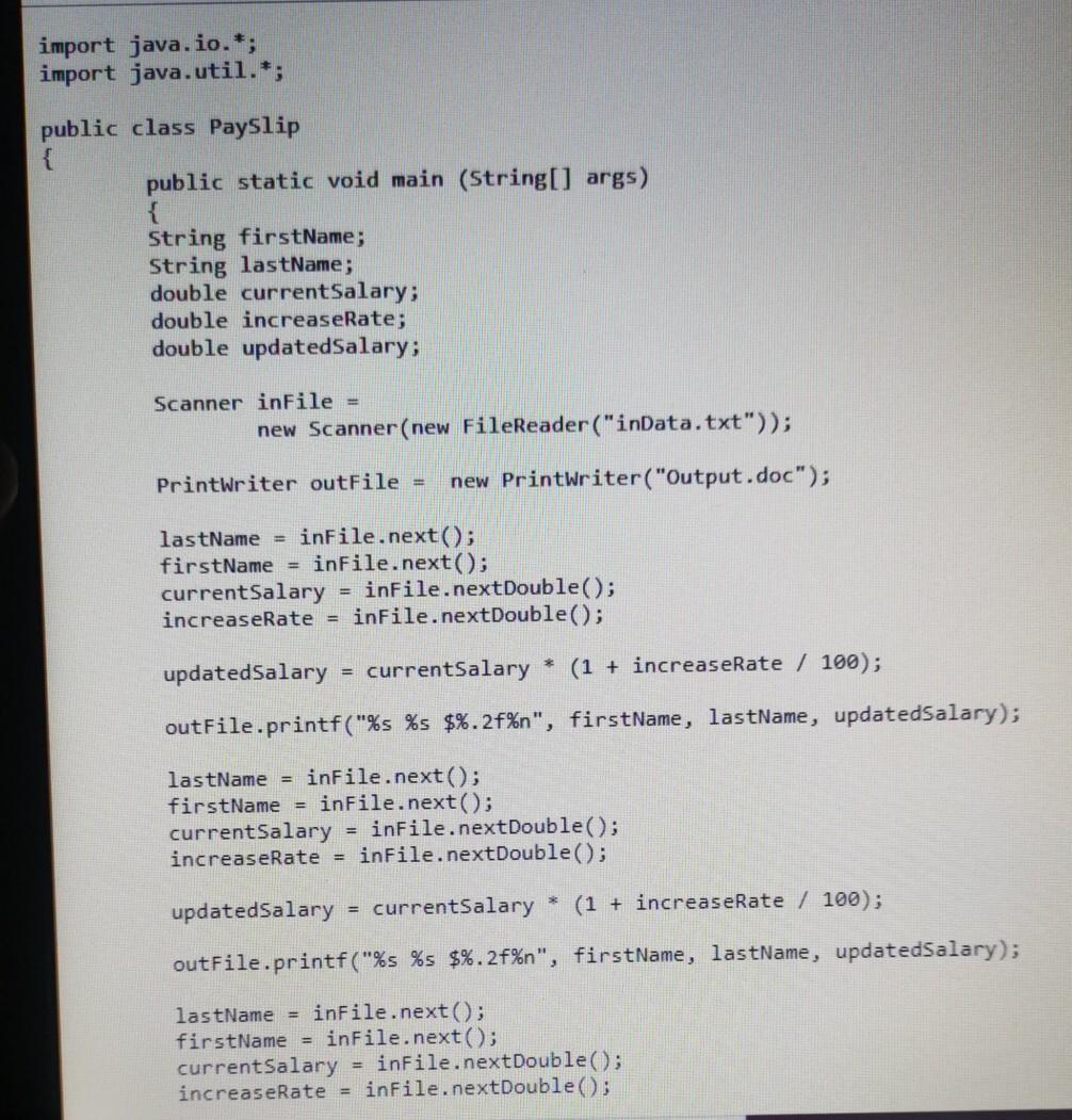 Solved import java.io.*; import java.util.*; public class | Chegg.com