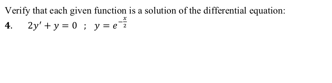 Solved Verify that each given function is a solution of the | Chegg.com