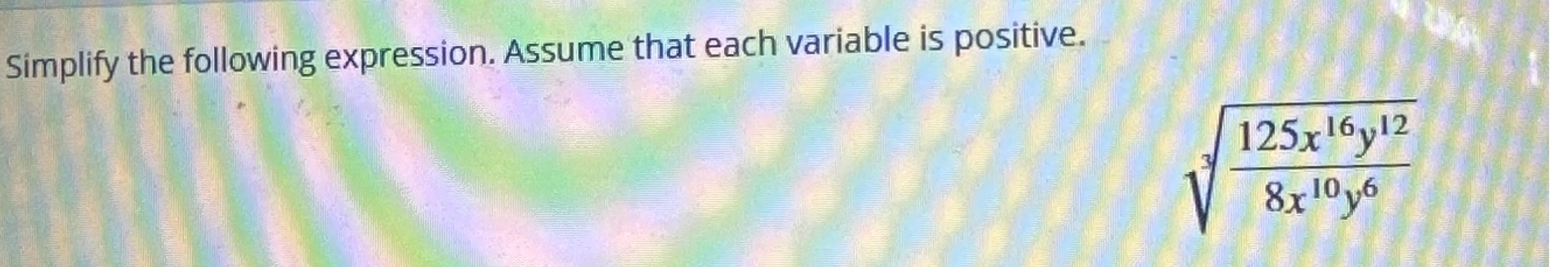Solved Simplify the following expression. Assume that each | Chegg.com