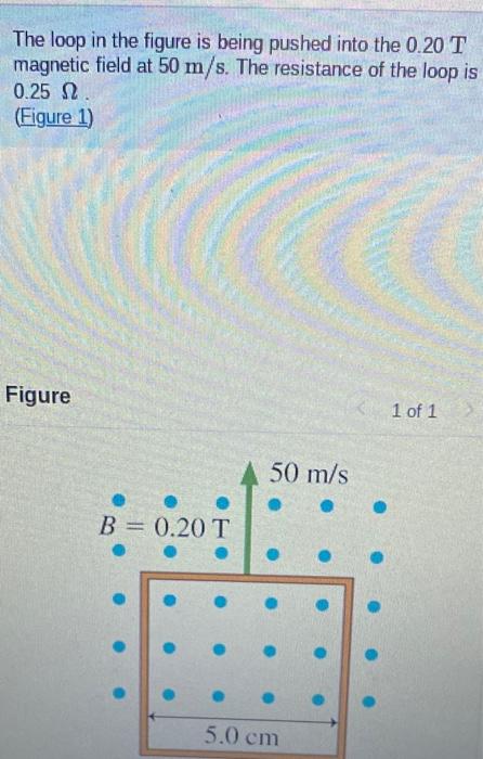Solved The loop in the figure is being pushed into the 0.20 | Chegg.com