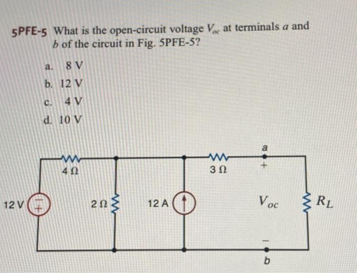 Solved 5PFE-5 What is the open-circuit voltage Voc at | Chegg.com