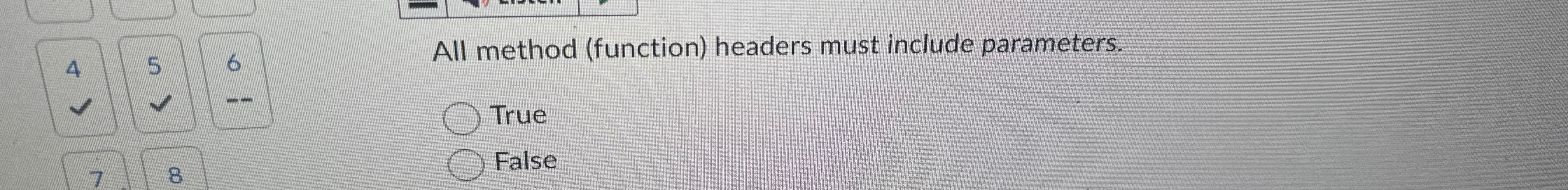 456All method (function) ﻿headers must include | Chegg.com