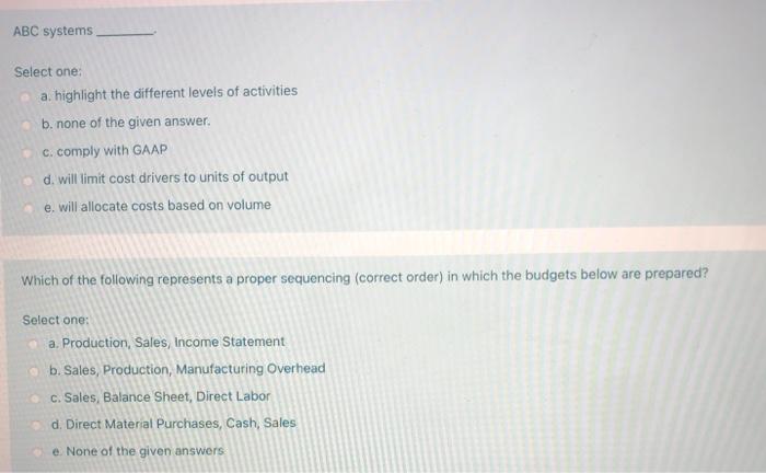 Solved Which types of overhead allocation methods result in | Chegg.com