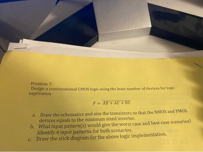 Solved Problem 7 Design A Combinational Cmos Logic Using 7446