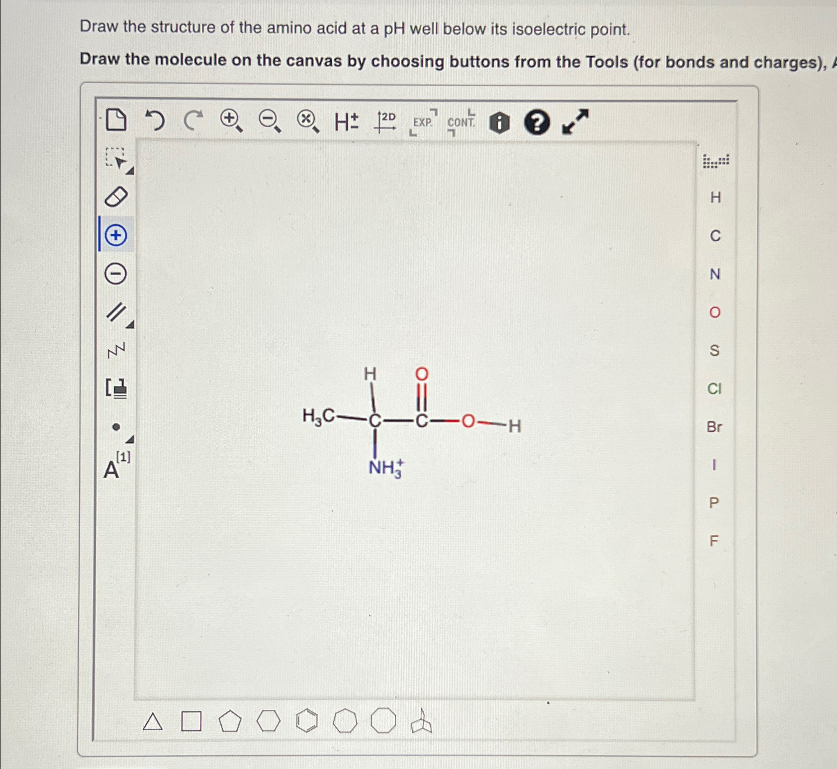 Solved Draw the structure of the amino acid at a pH well | Chegg.com