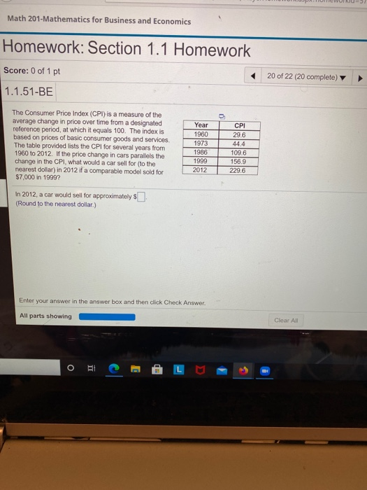 Solved Math 201-Mathematics for Business and Economics | Chegg.com