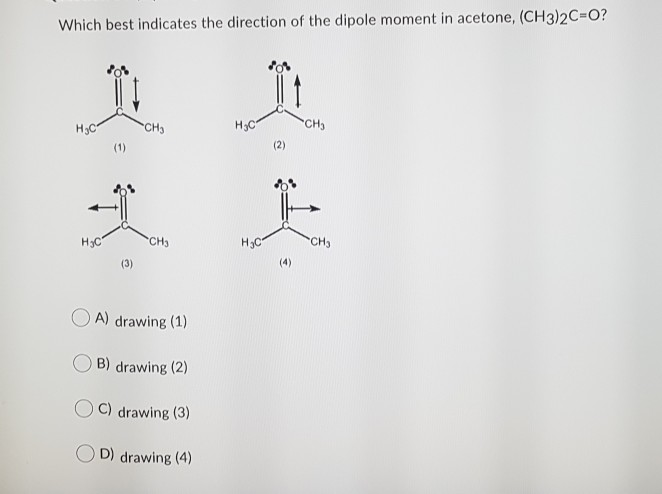 Solved Which best indicates the direction of the dipole | Chegg.com
